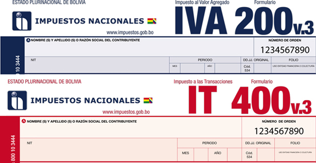 Ponen en vigor versión 3 de formularios 200 IVA y 400 IT | Erbol ...
