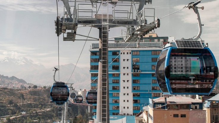 Inauguran la Línea Celeste que une centro y sur paceño | Erbol Digital ...